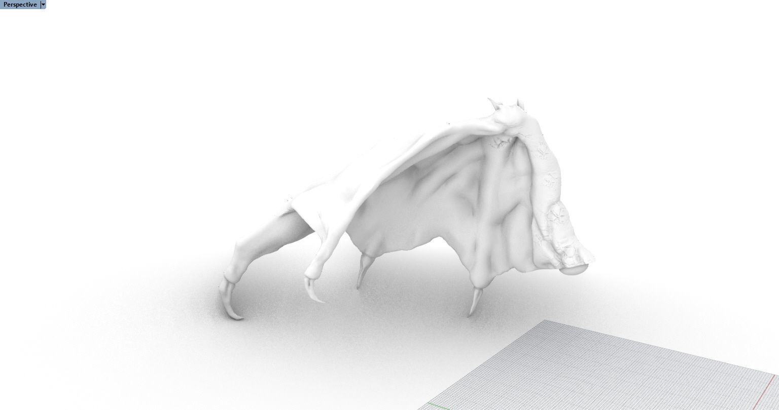 Adult Red Dragon three inch base 3D model 3D printable | CGTrader