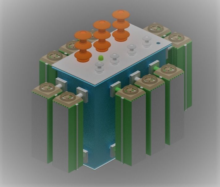 Power Transformer 3D Model New Design 3D model animated | CGTrader