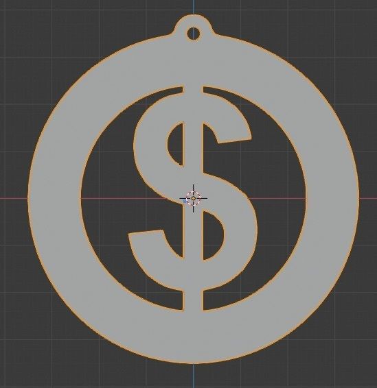 DOLLAR SIGN NECKLACE PENDANT free 3D model 3D printable | CGTrader