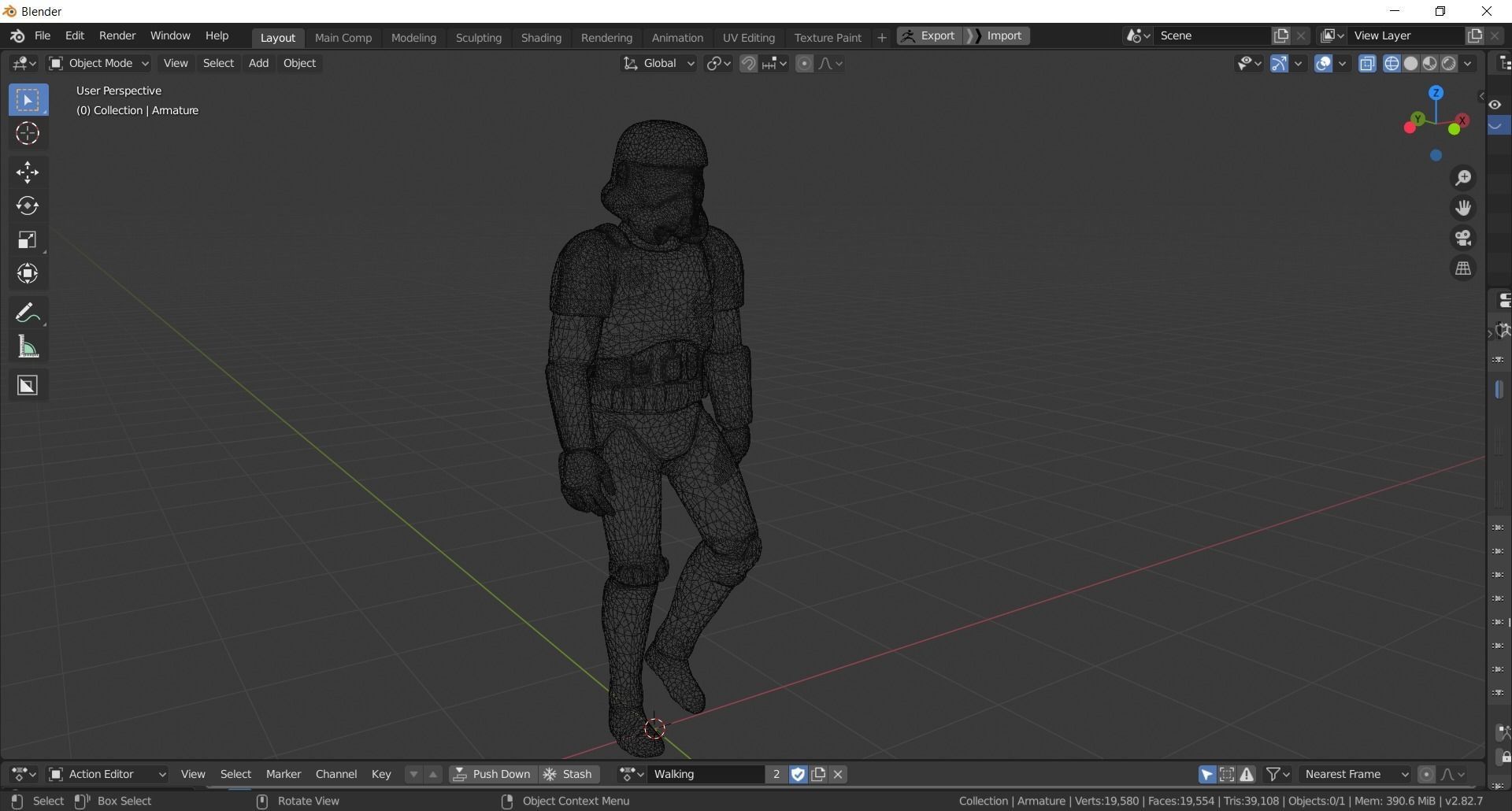 3D model Stormtrooper rigged VR / AR / low-poly | CGTrader