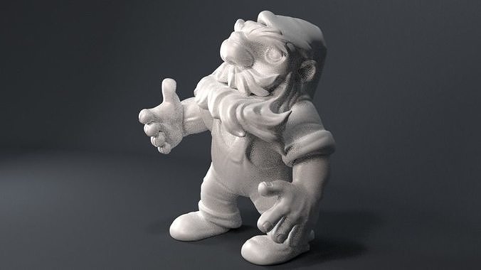 Strong gnome 3D model 3D printable | CGTrader