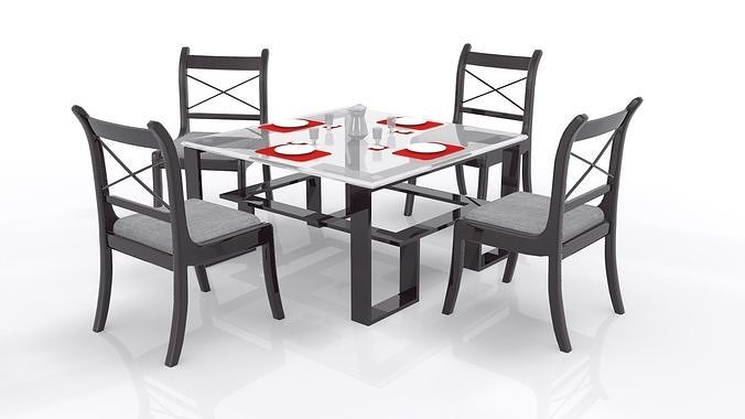 3D model Dining tabi VR / AR / low-poly | CGTrader