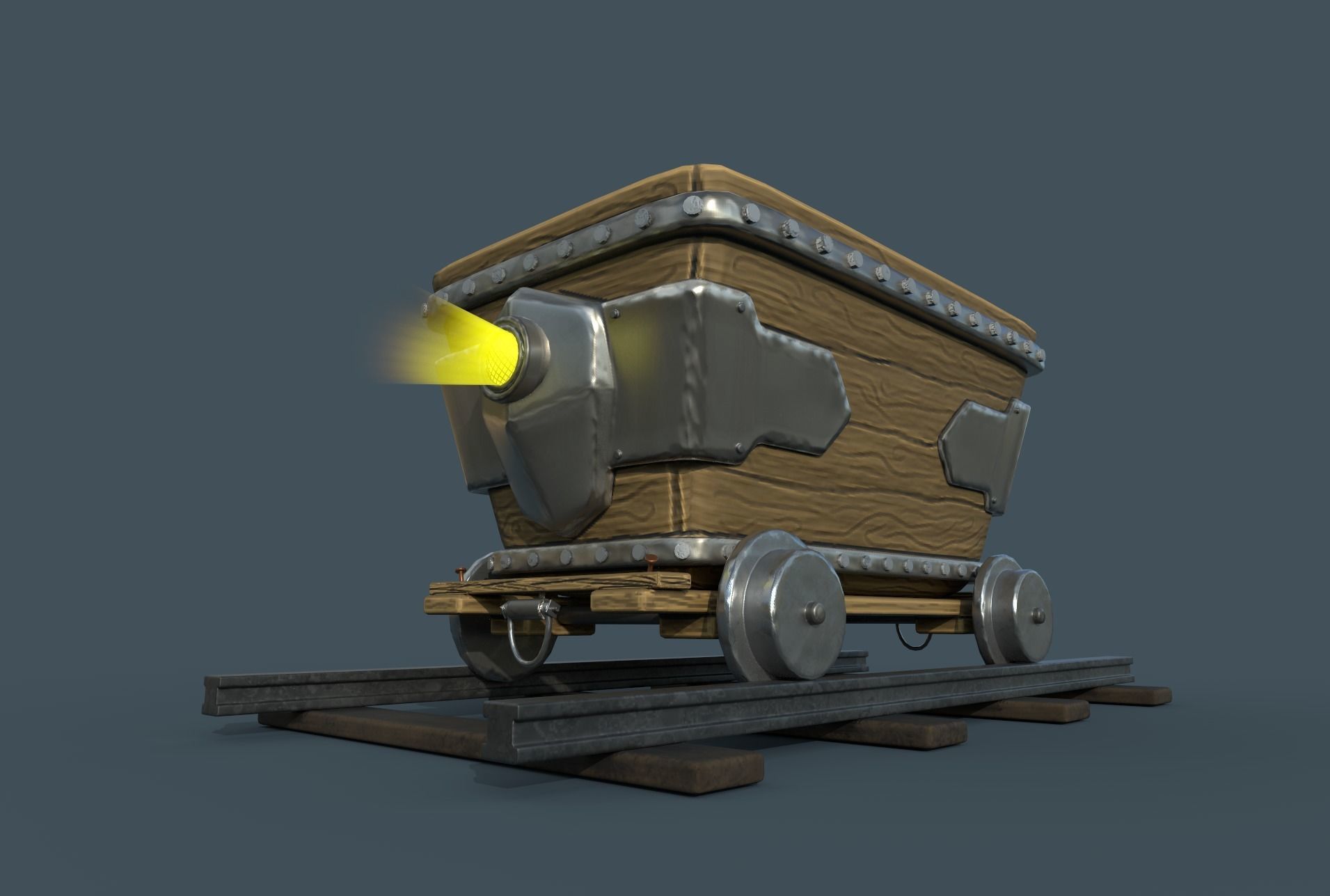 3D model Stylized Mine cart VR / AR / low-poly | CGTrader