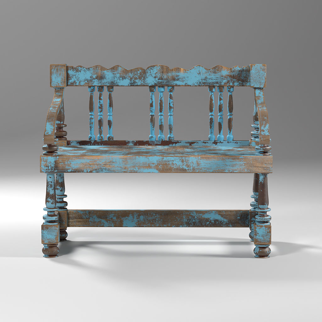 3D model Rough painted Wooden chair VR / AR / low-poly | CGTrader