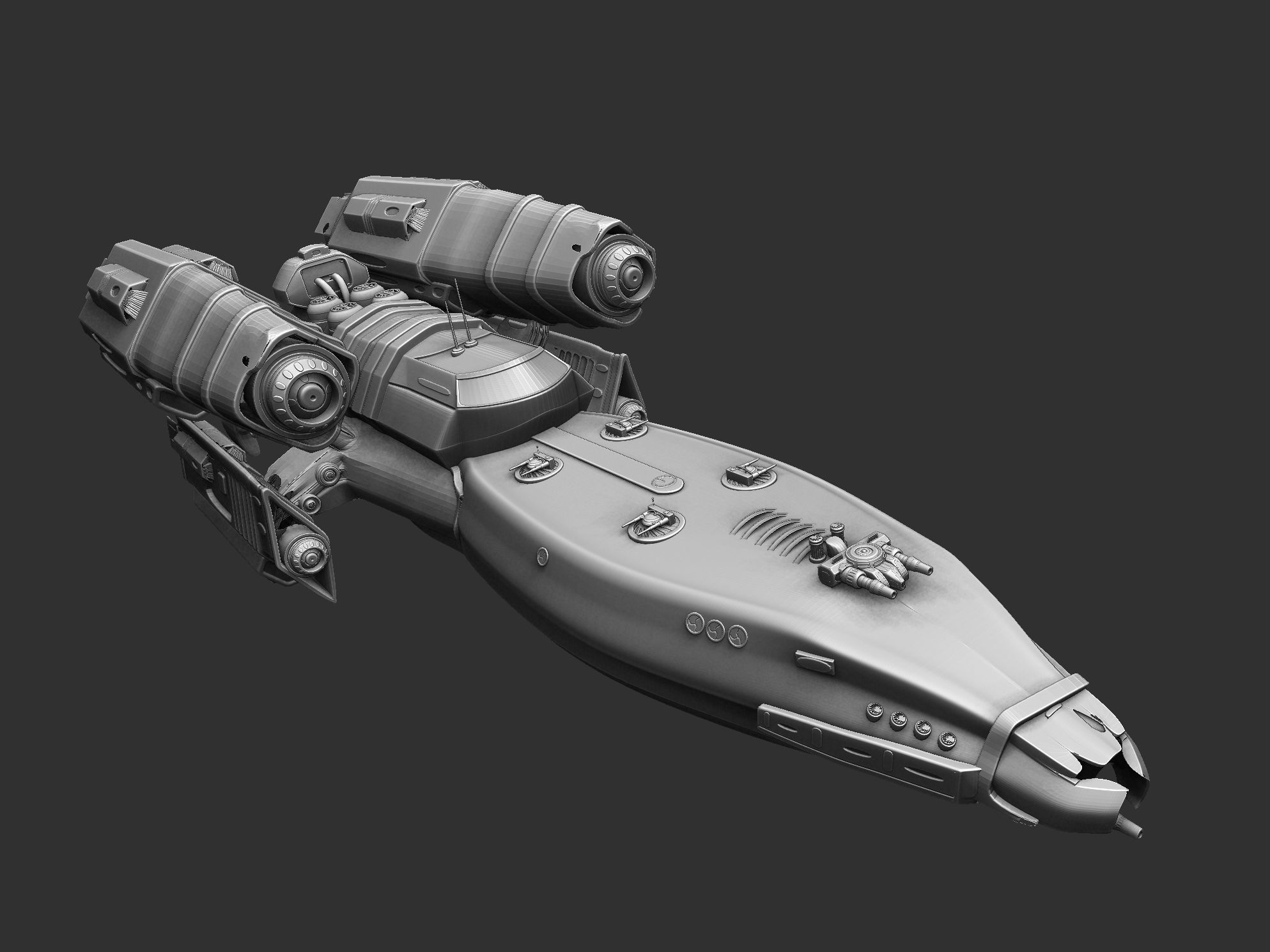 Spaceship 3D model 3D printable