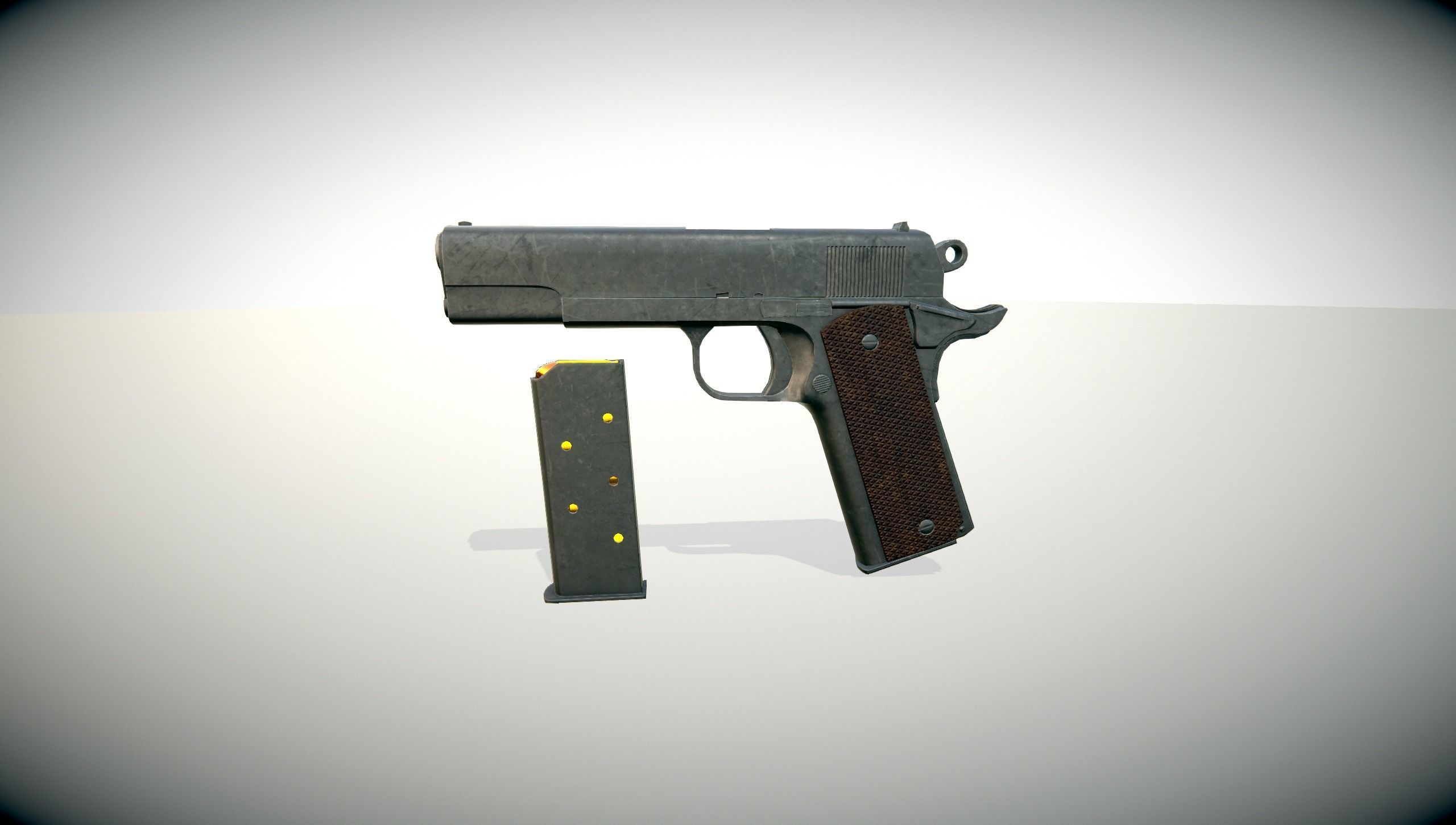 3D model 45mm Pistol VR / AR / low-poly | CGTrader