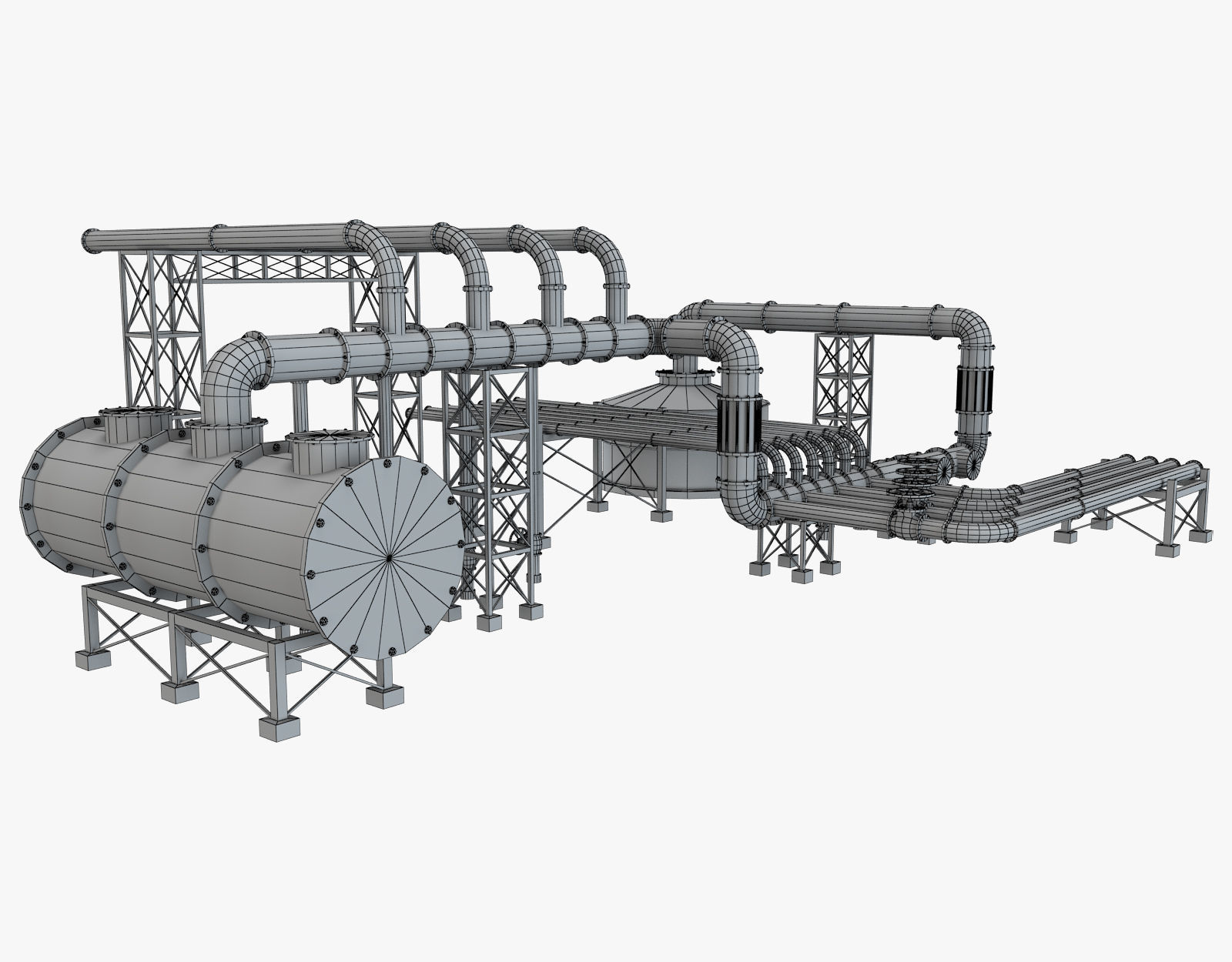 Piping System 3 3D model | CGTrader