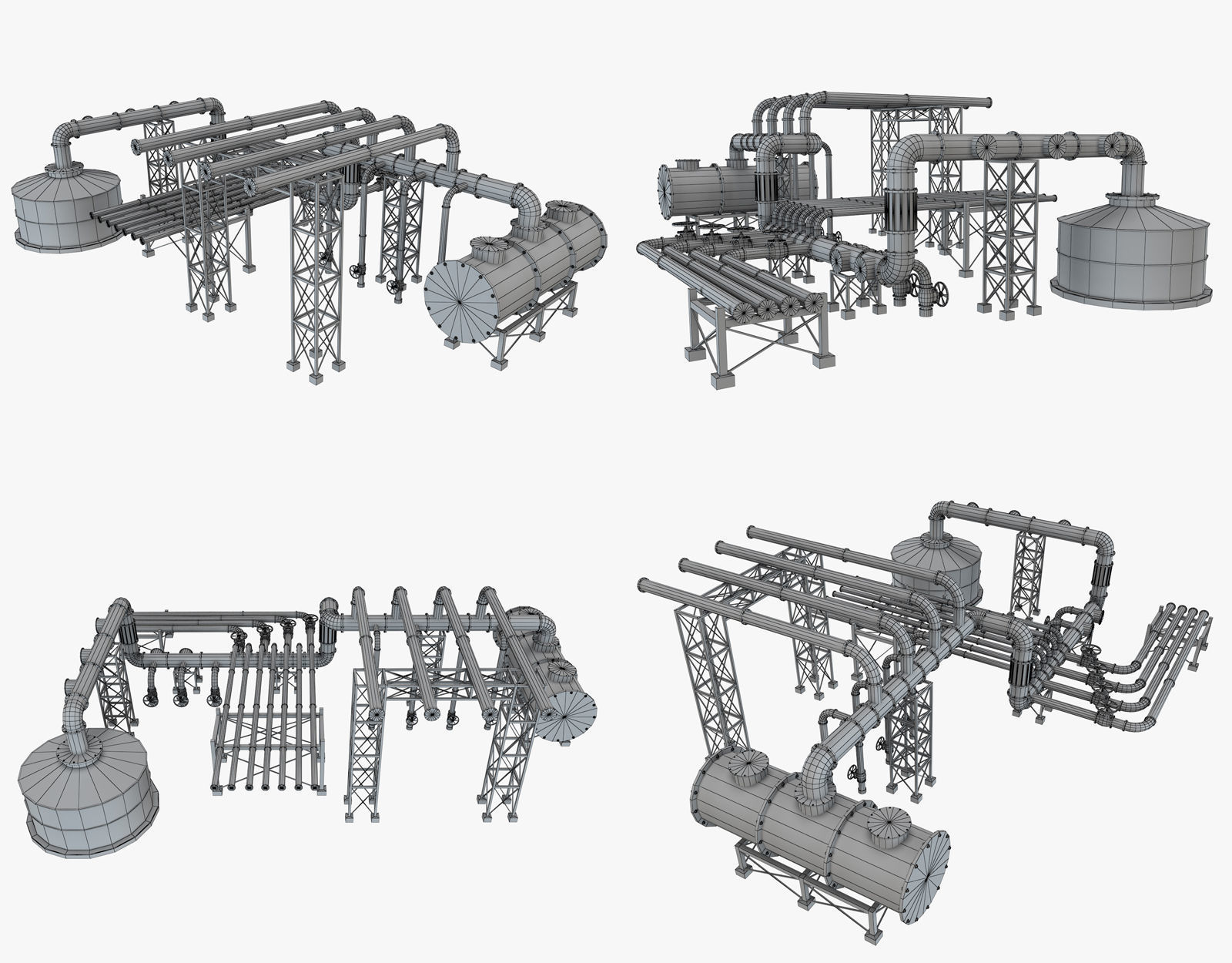 Piping System 3 3D model | CGTrader