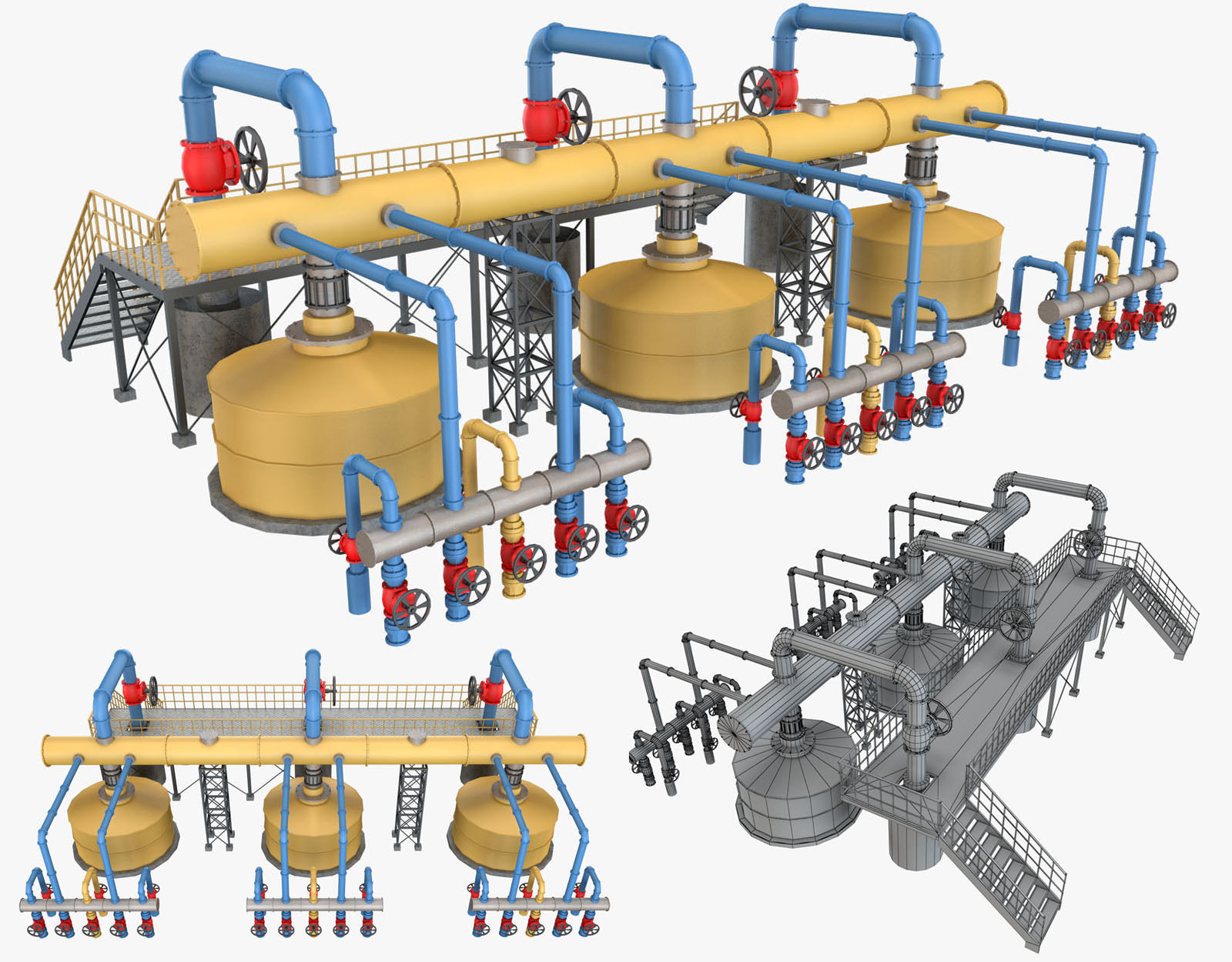 3D Piping System 4 | CGTrader
