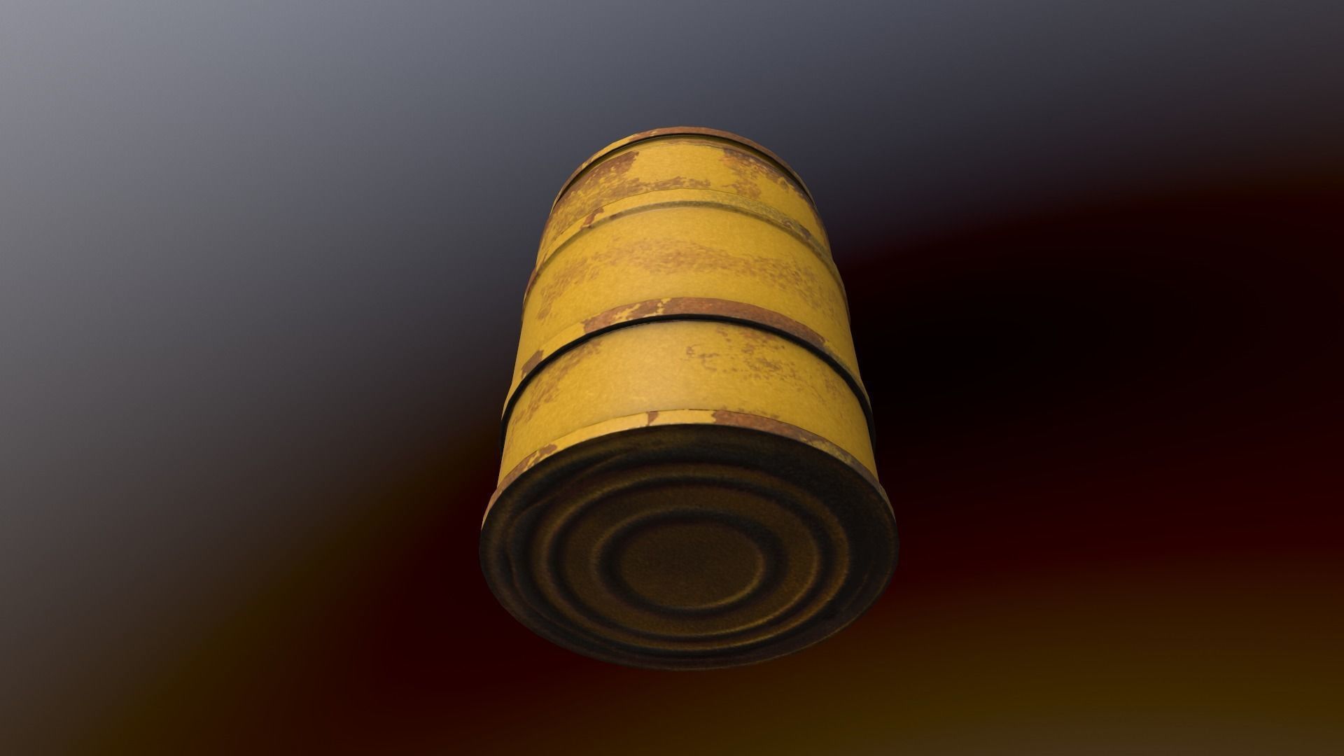3D model Rusted Yellow Barrel VR / AR / low-poly | CGTrader