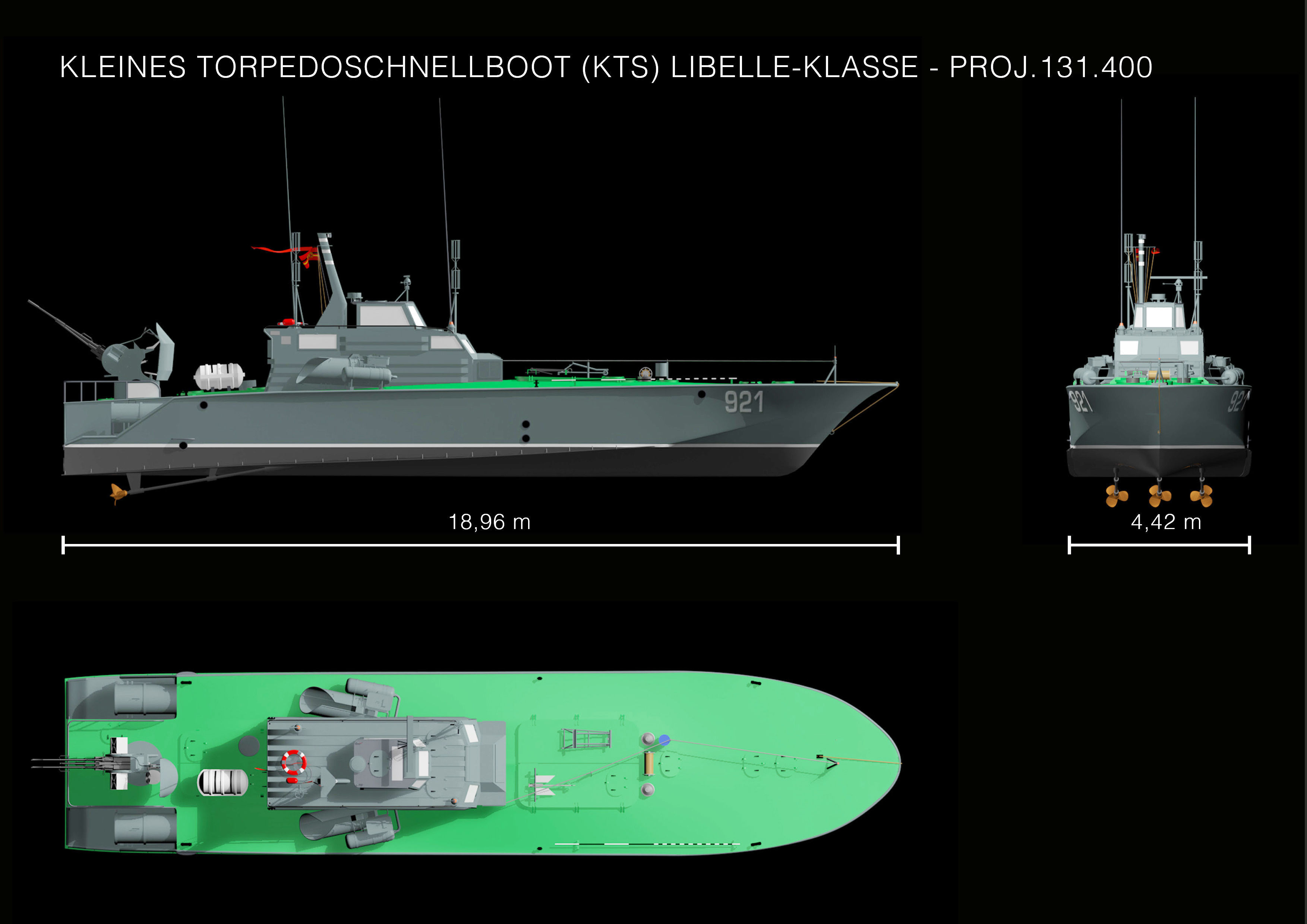 Small speed torpedo boat Project 131 formerly GDR 3D model | CGTrader