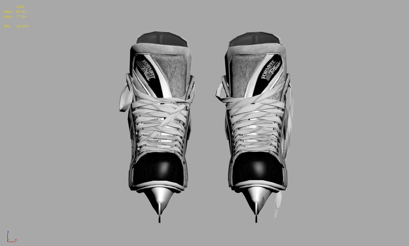 3D model Bauer Supreme Custom 4000 Tuuk Ice Hockey Skates VR / AR / low ...