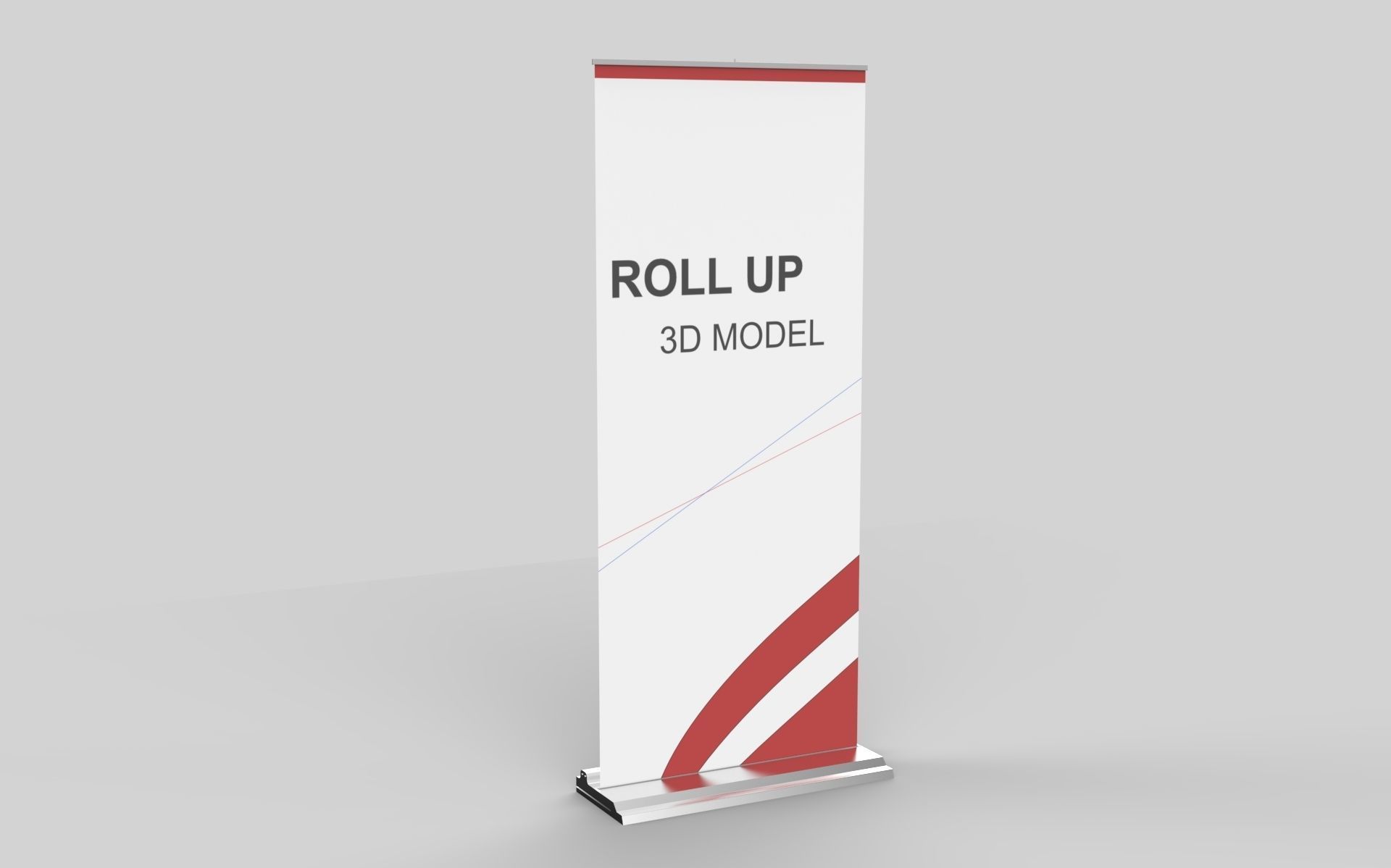 rollup roll up banner mockup 3D model | CGTrader