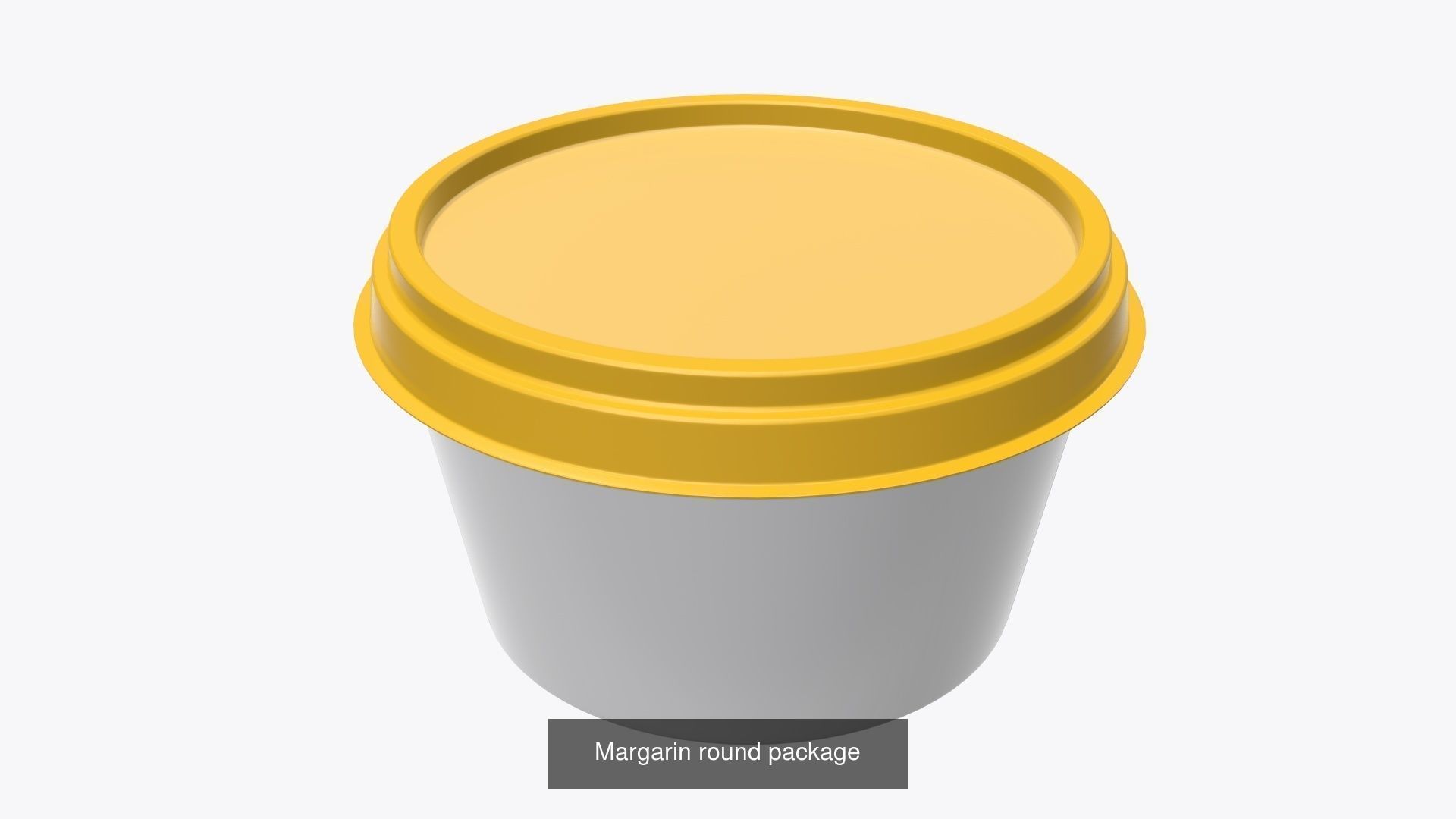 Butter margarine plastic container package box mock-up 3D Model ...