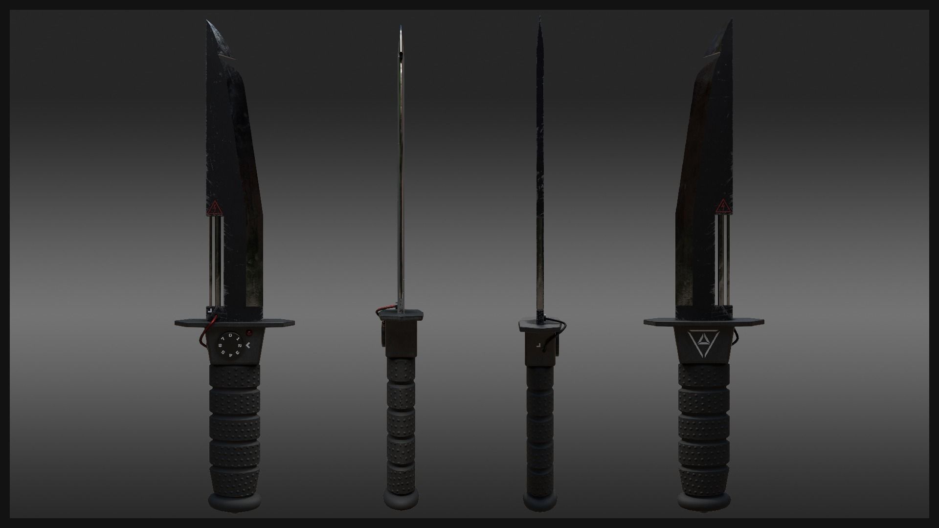 3D model Sci-Fi Combat Knife VR / AR / low-poly | CGTrader