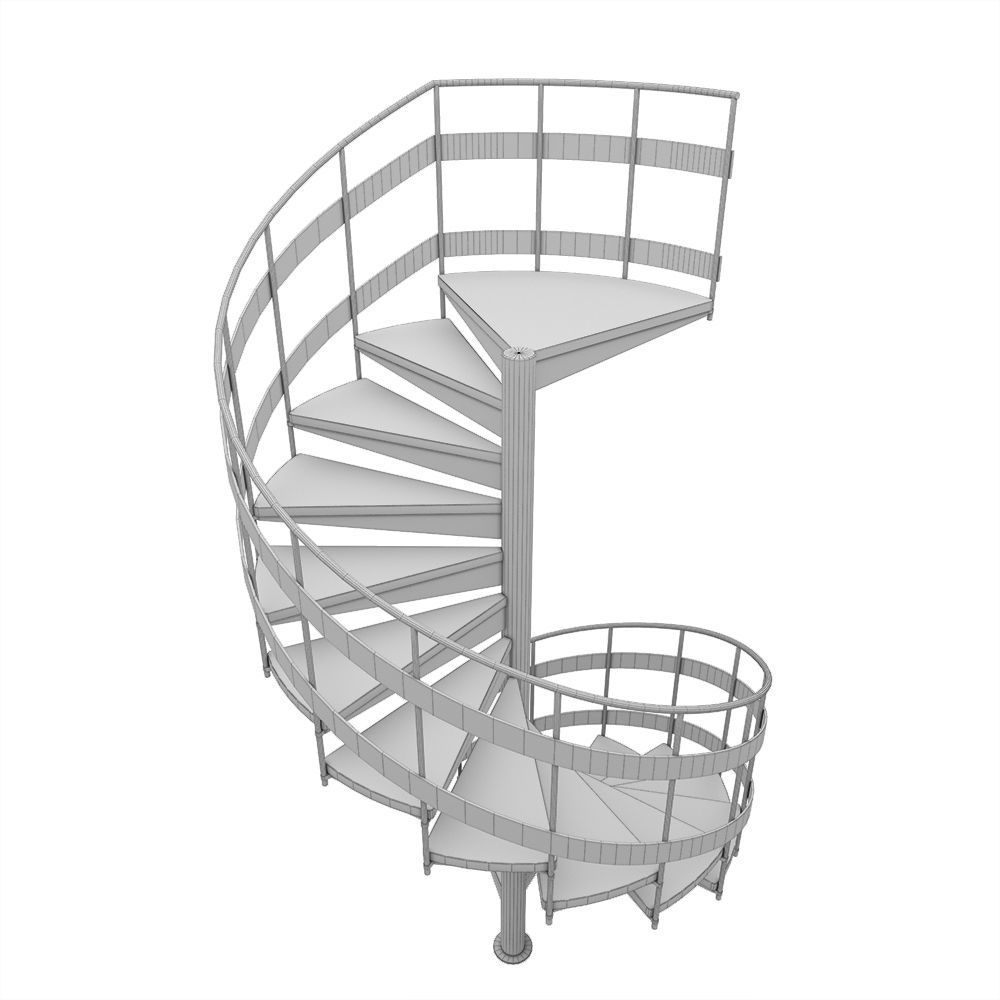 3D model Spiral staircase VR / AR / low-poly | CGTrader