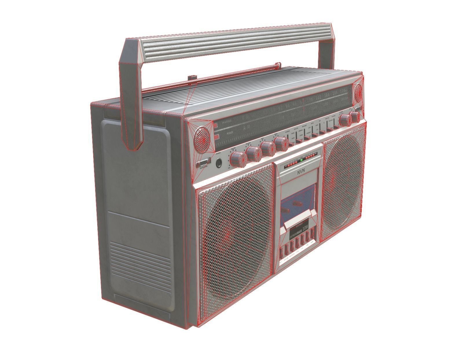 3D Model Collection Game-ready Retro Boombox - 2 versions VR / AR / low ...