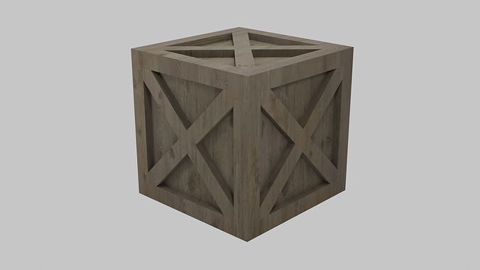 3D model Low Poly Wooden Crate 2 VR / AR / low-poly | CGTrader
