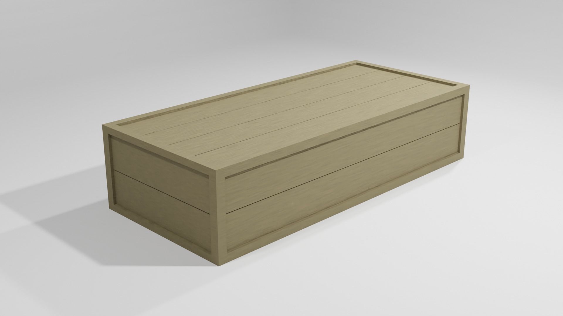 3D model Low Poly Wooden Crate 3 VR / AR / low-poly | CGTrader