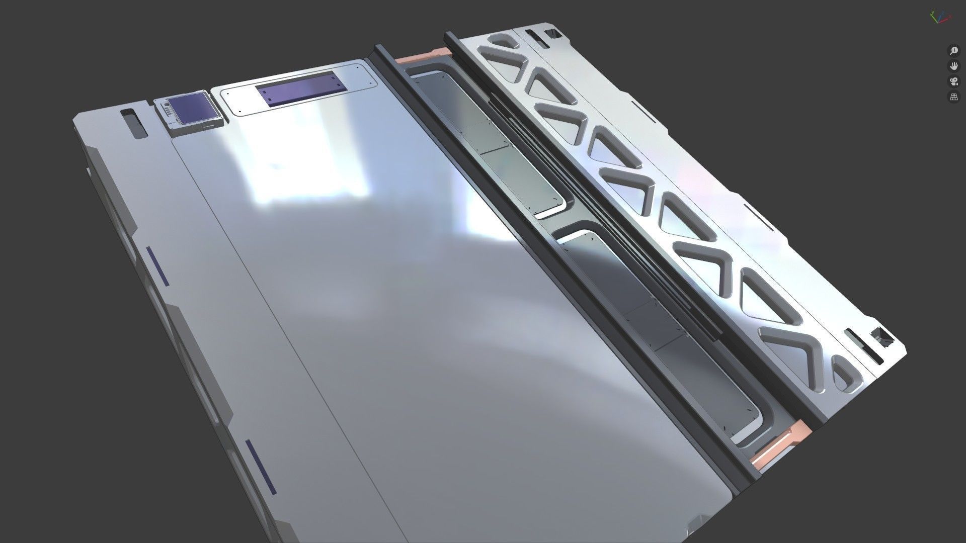 Sci-Fi Floor Wall Ceiling Panel 3D model | CGTrader