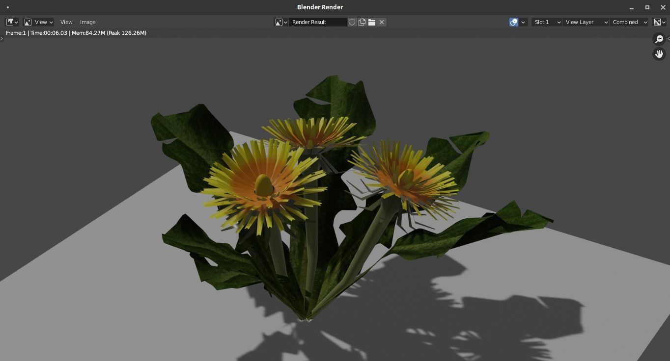 Dandelion low poly object 3D model | CGTrader