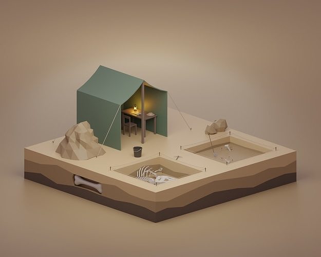 3D model Archaeological site VR / AR / low-poly | CGTrader