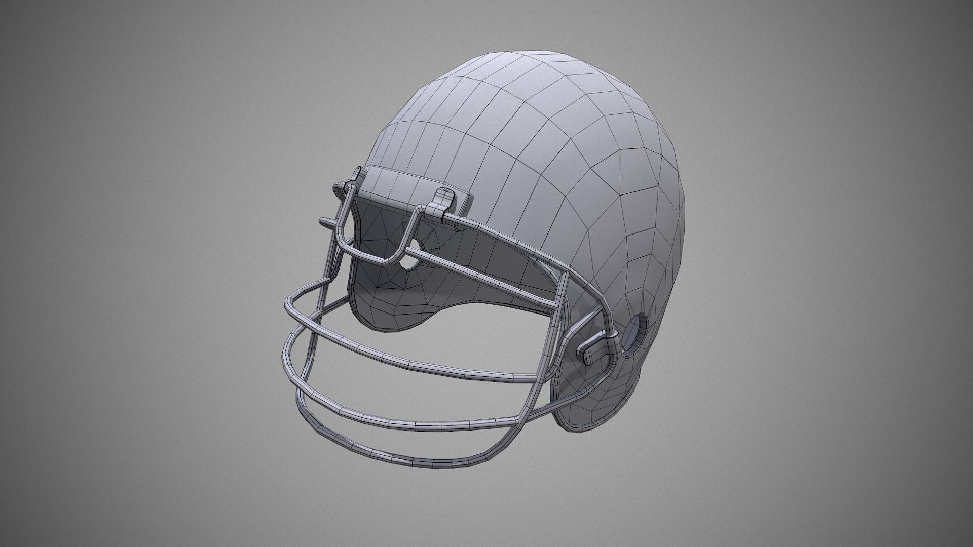 3D model Low poly Football helmet PBR Game-ready VR / AR / low-poly ...