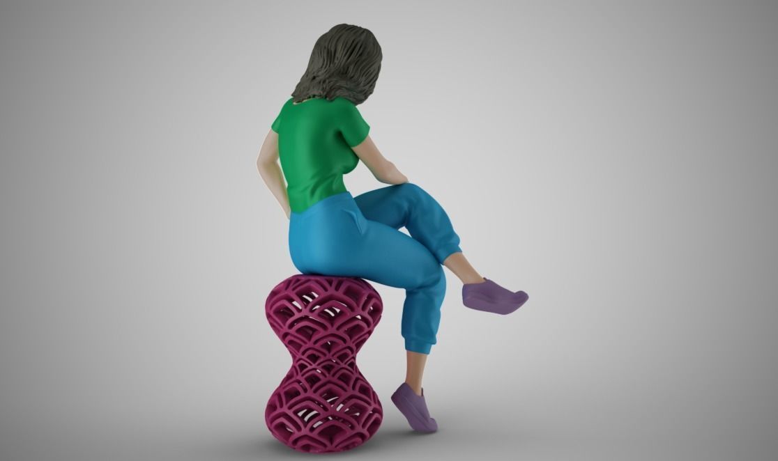 Scowling Woman 3D model 3D printable | CGTrader