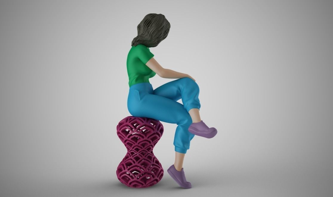 Scowling Woman 3D model 3D printable | CGTrader