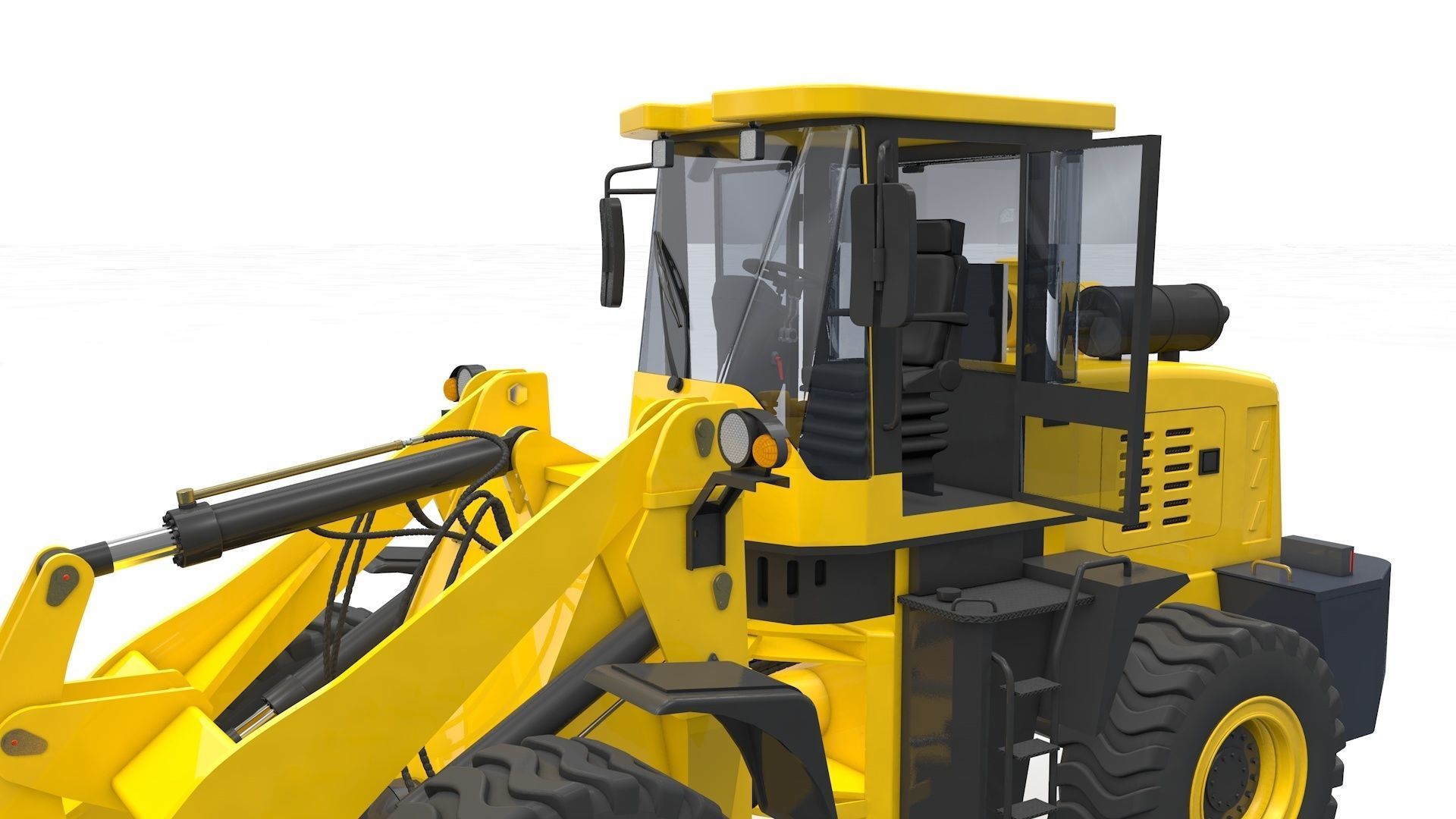 Wheel Loader Rigged and Animated 3D model animated rigged | CGTrader