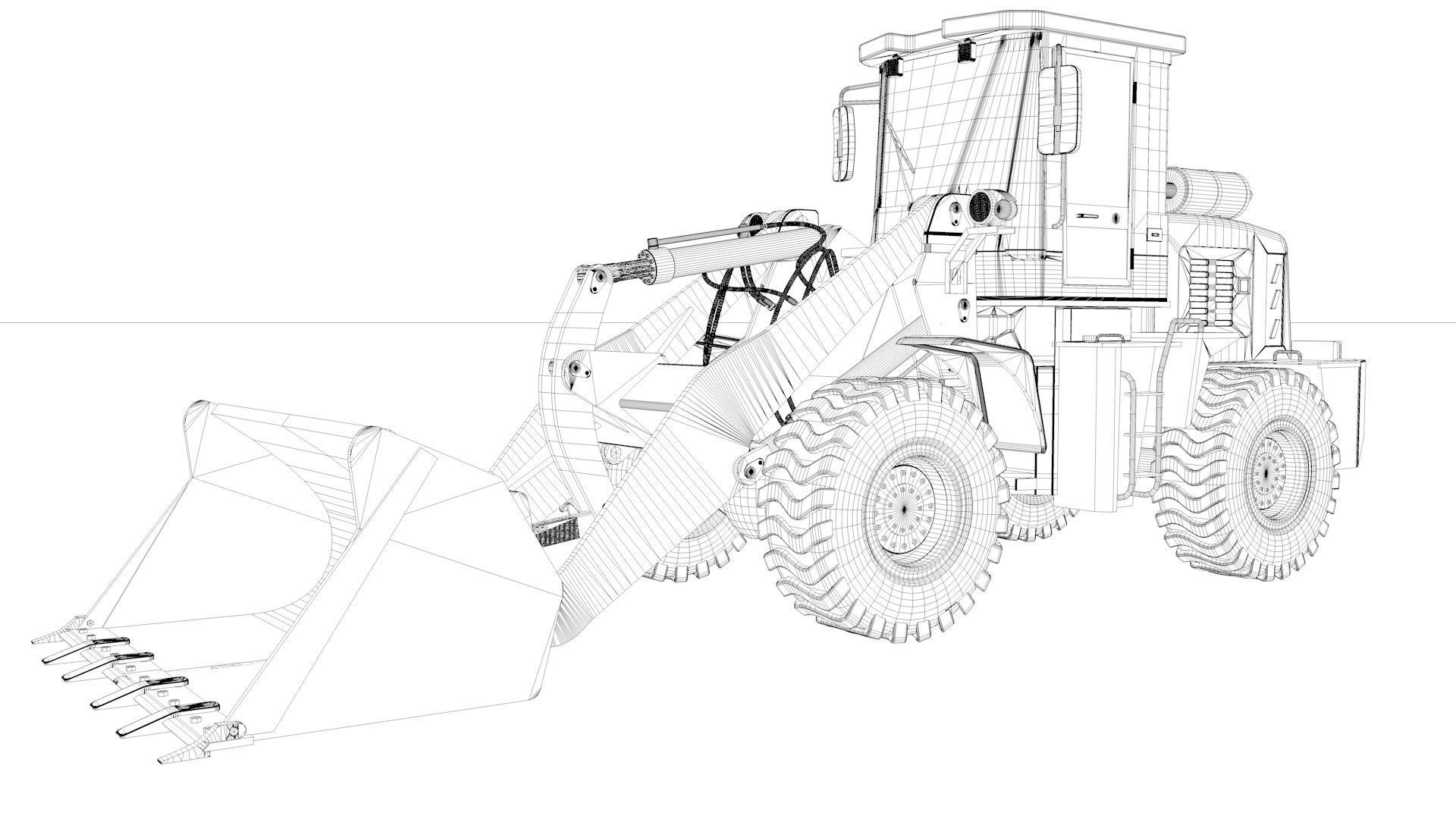 Wheel Loader Rigged and Animated 3D model animated rigged | CGTrader