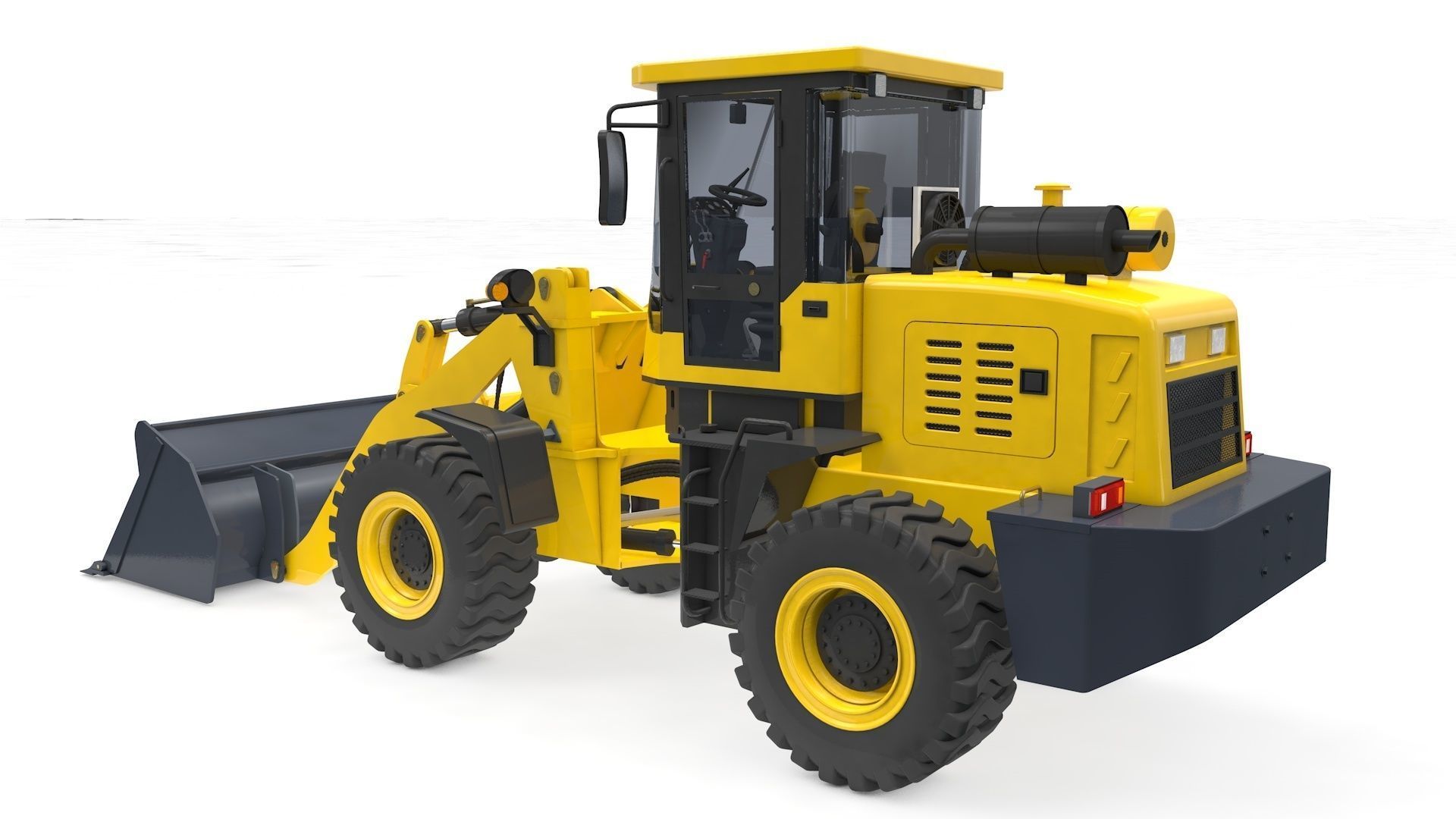 Wheel Loader Rigged and Animated 3D model animated rigged | CGTrader