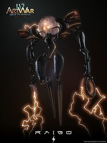 3D model RAIGO robot with lightning VR / AR / low-poly | CGTrader
