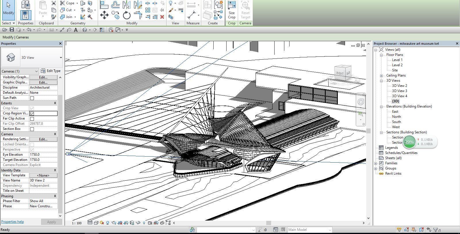 Revit file - Milwaukee Art Museum 3D model | CGTrader