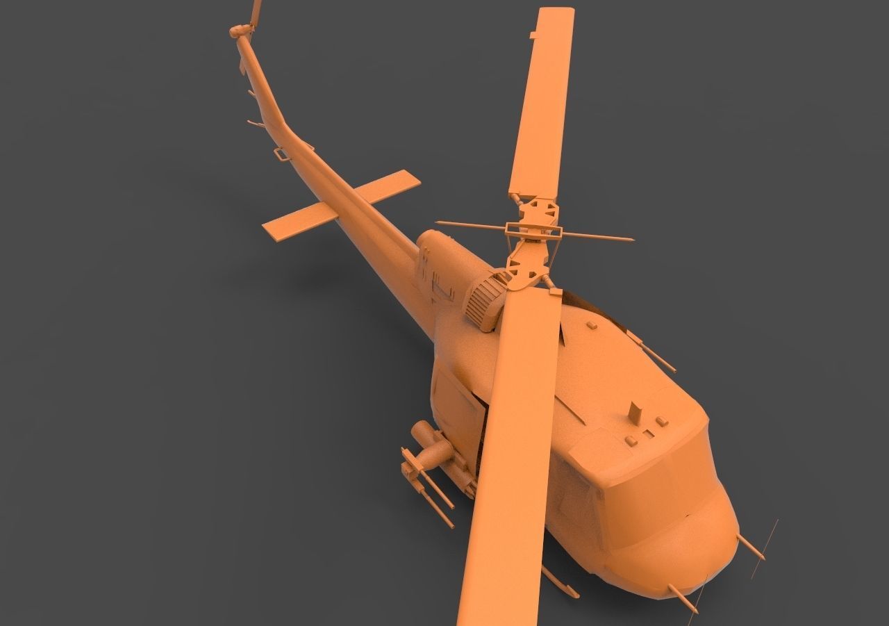 Bell UH-1 3D model 3D printable | CGTrader