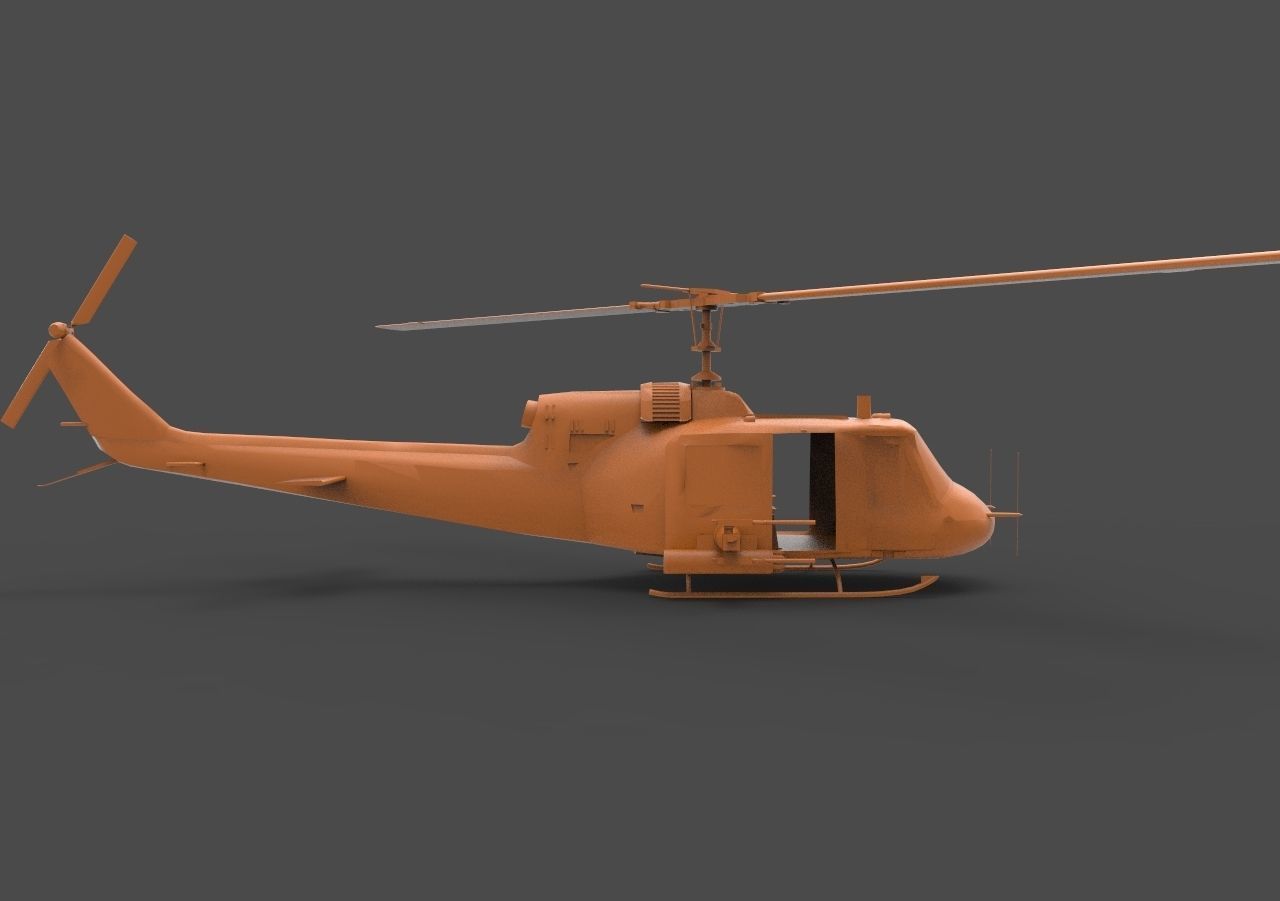 Bell UH-1 3D model 3D printable | CGTrader
