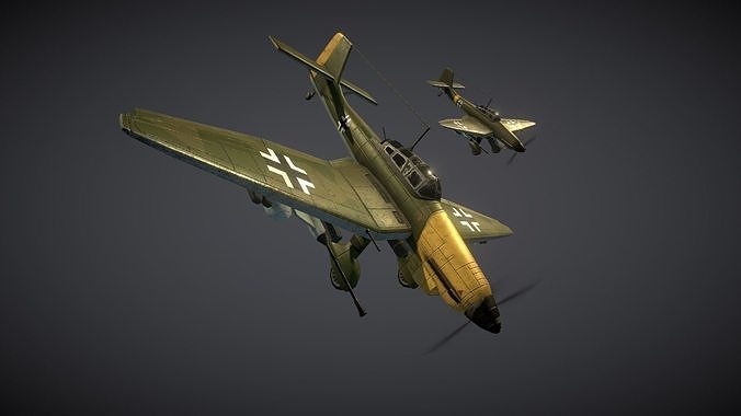3D model Junkers JU-87 Stuka VR / AR / low-poly | CGTrader