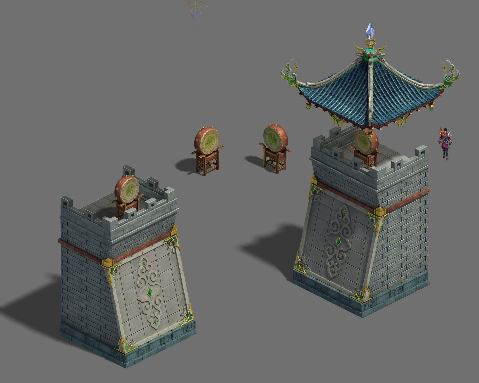 Large city - retaining wall 02 3D model | CGTrader