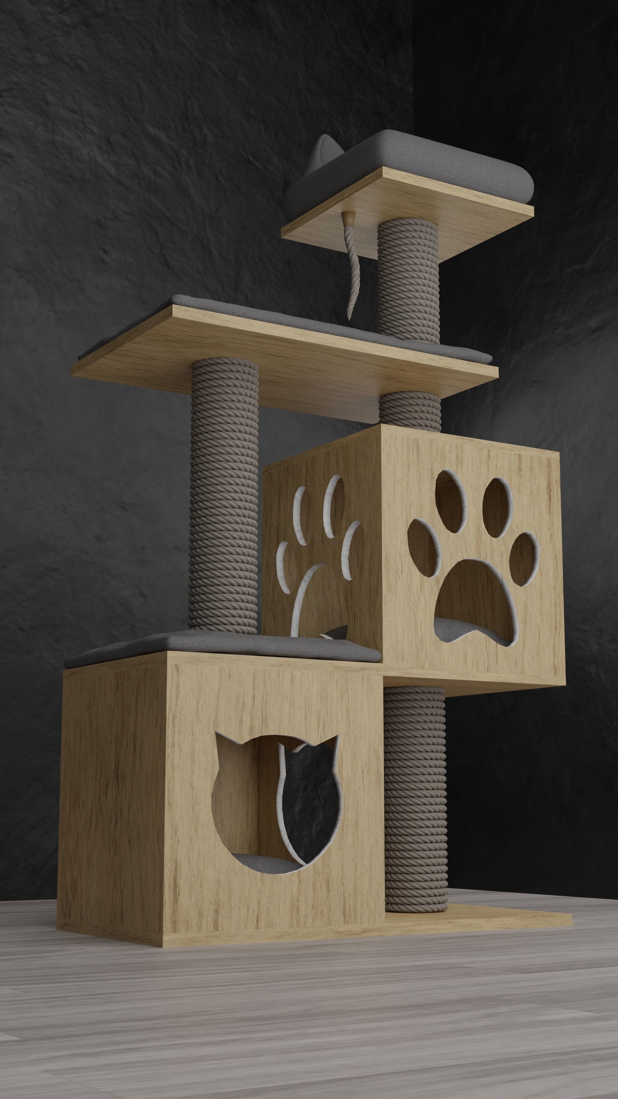 Cat Tree free 3D model | CGTrader