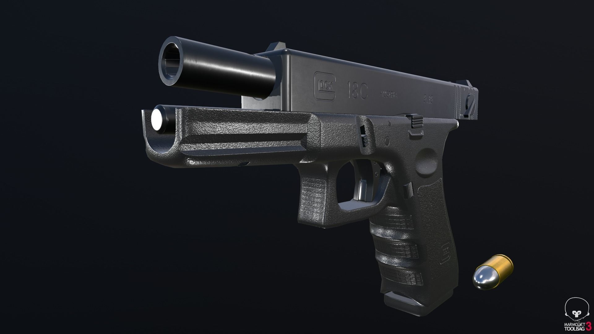 3D model Glock 18C VR / AR / low-poly | CGTrader