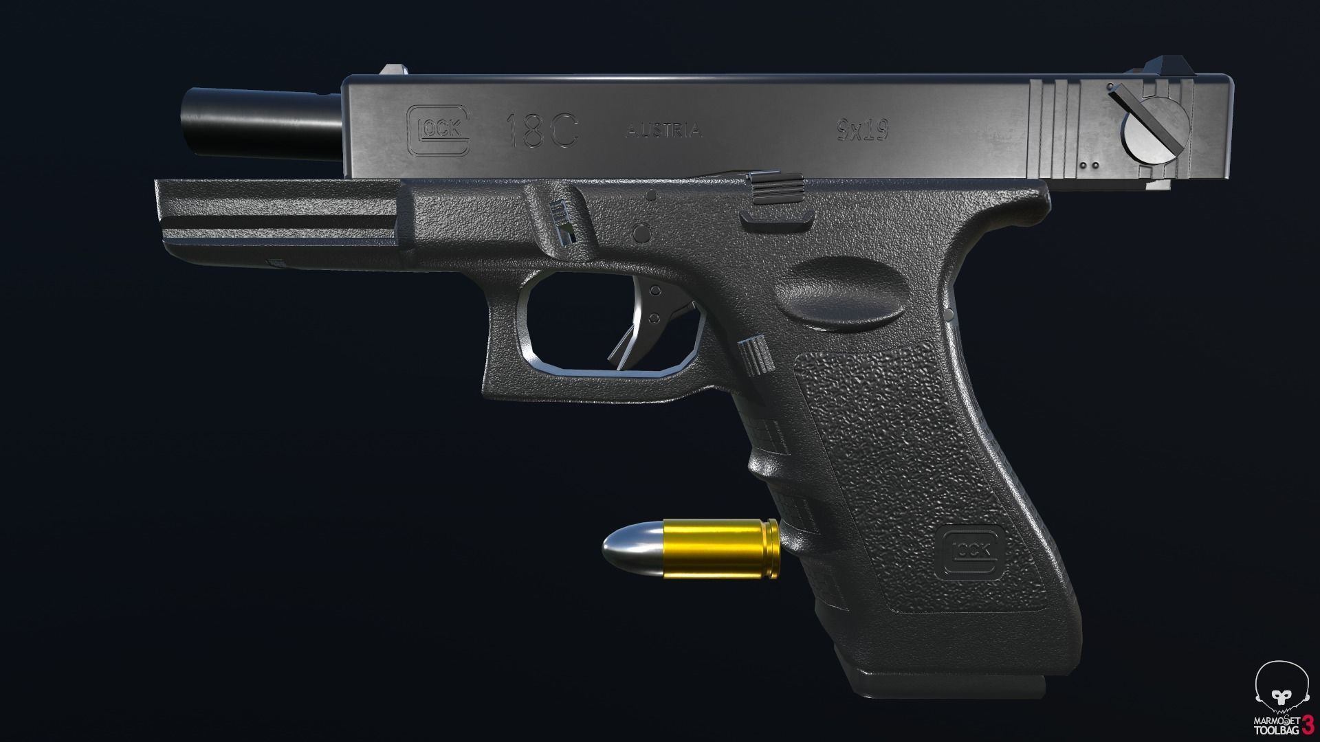 3D model Glock 18C VR / AR / low-poly | CGTrader