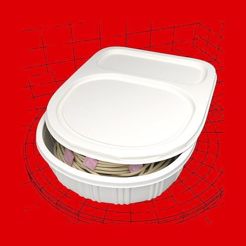 Instant food Box 3D model | CGTrader