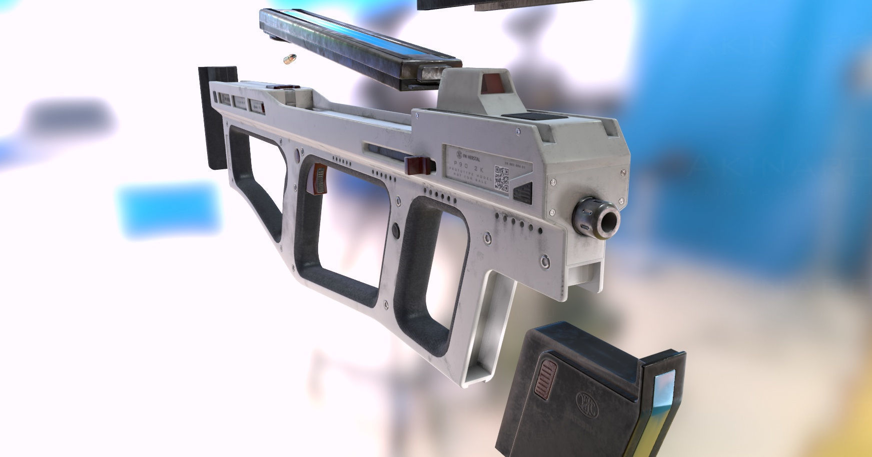 3D model FN P90 2K prototype VR / AR / low-poly | CGTrader
