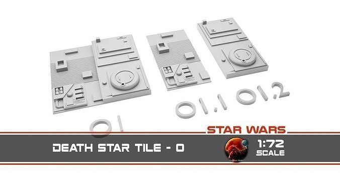 Death Star Tile Type O 3D model 3D printable | CGTrader