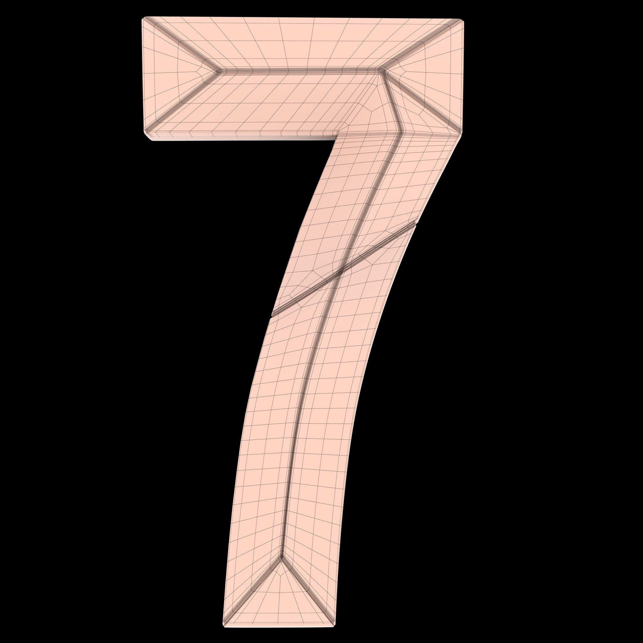 3D Graphic Number 7 3D model | CGTrader