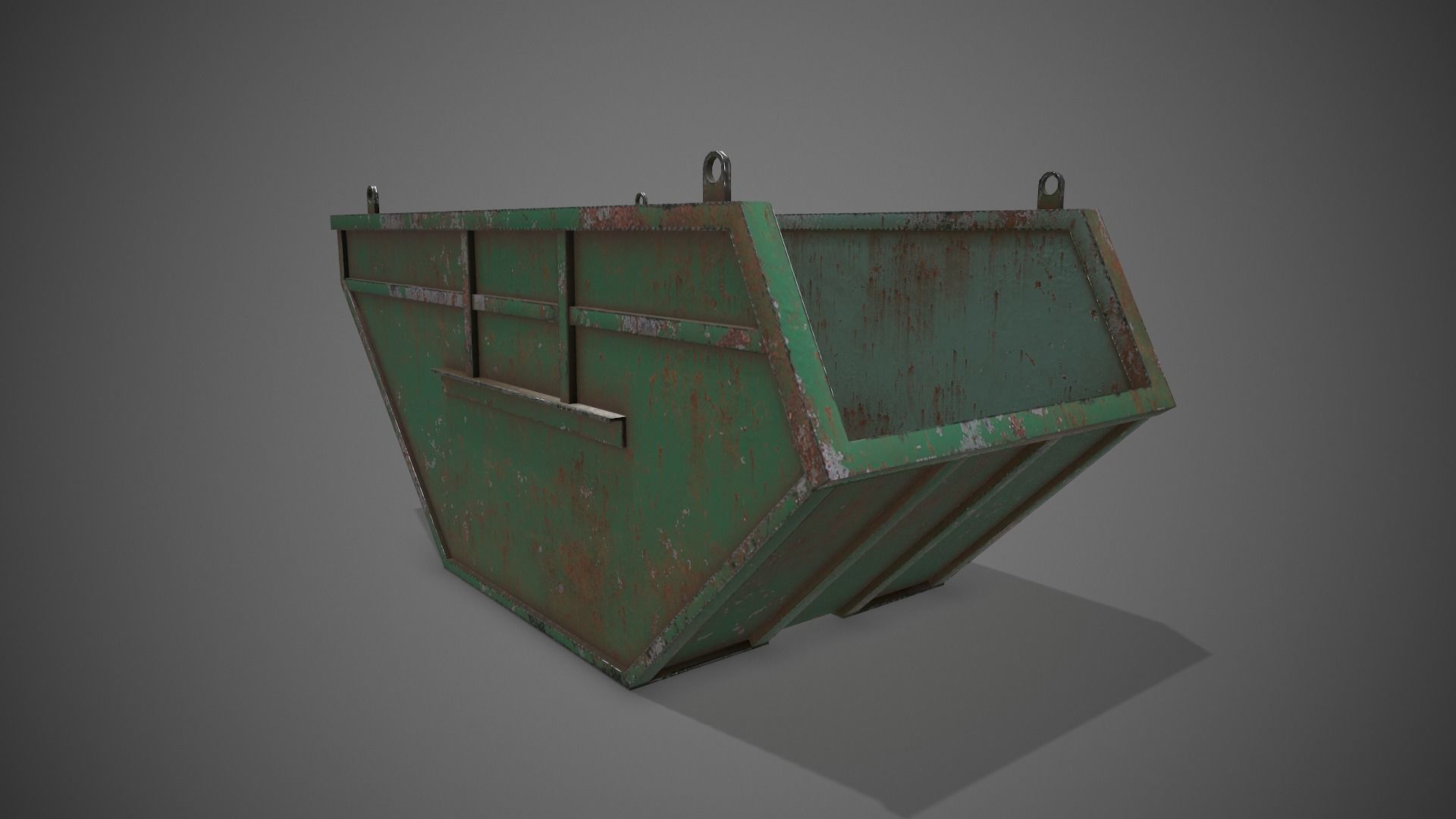3D model Low poly Industrial Dumpster 01 PBR Game-ready VR / AR / low-poly | CGTrader