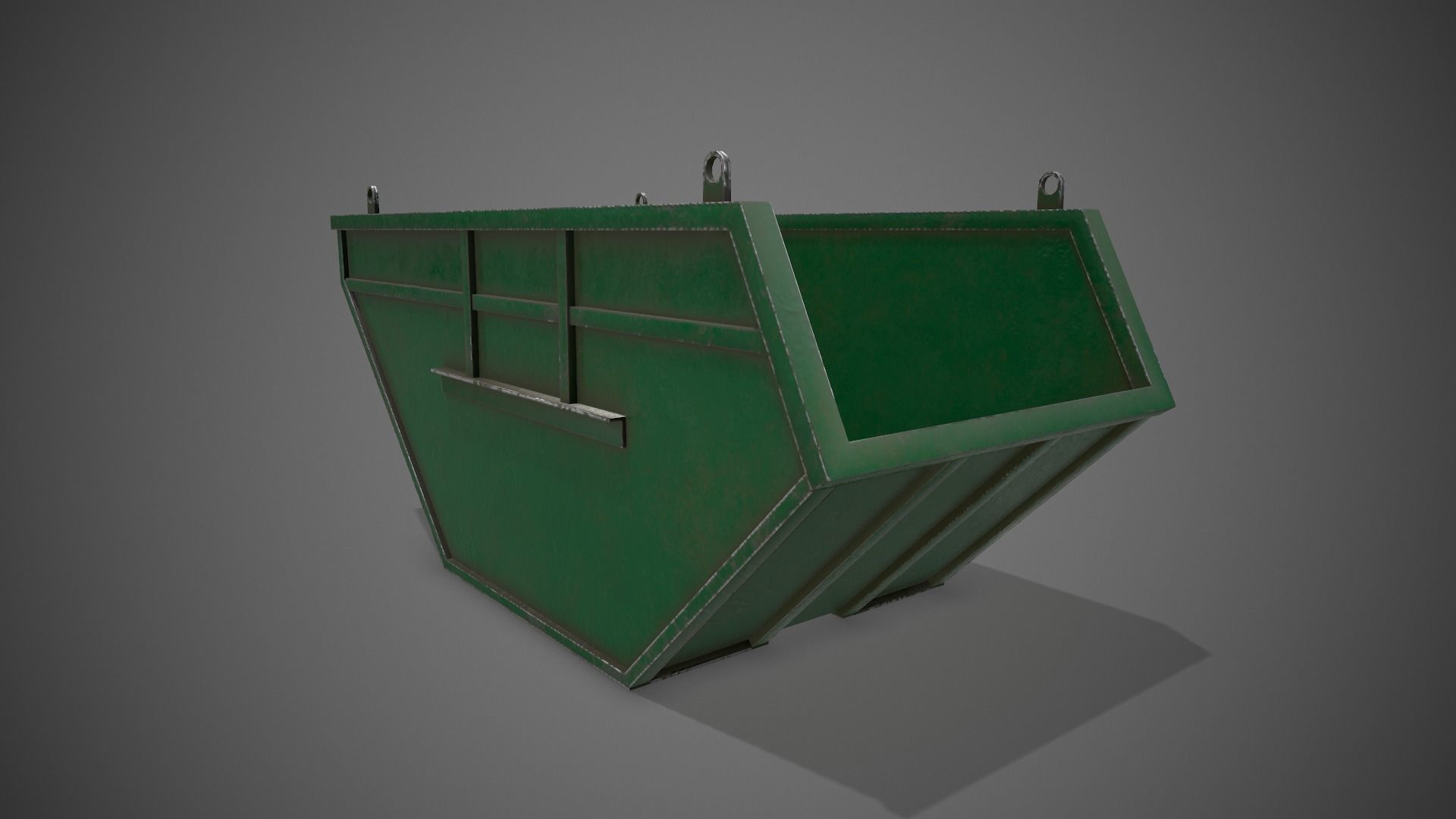 3D model Low poly Industrial Dumpster 01 PBR Game-ready VR / AR / low-poly | CGTrader
