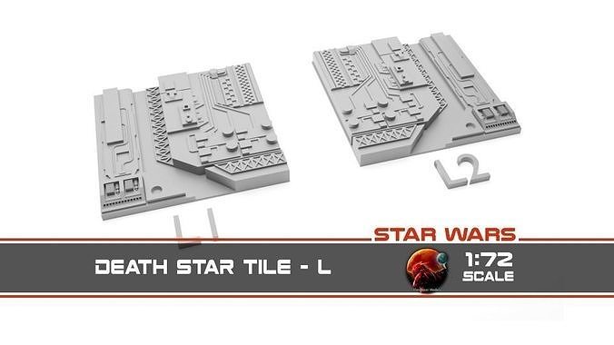 Death Star Tile Type L 3D model 3D printable | CGTrader