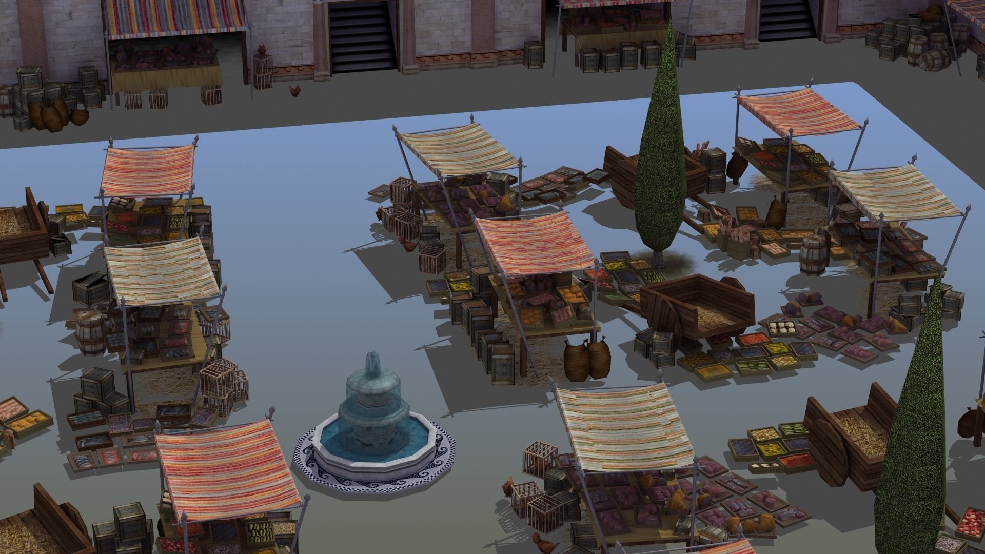 Ancient Marketplace 3D model | CGTrader