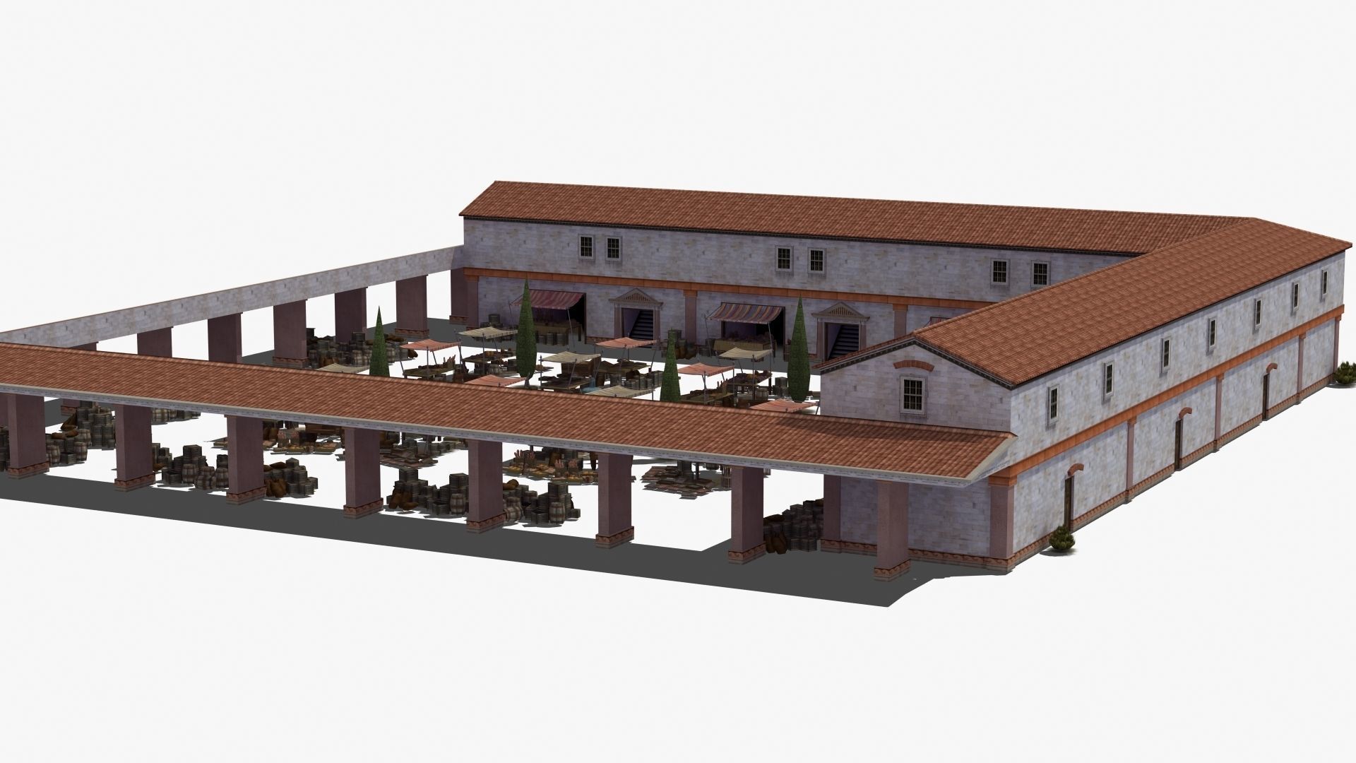 Ancient Marketplace 3D model | CGTrader